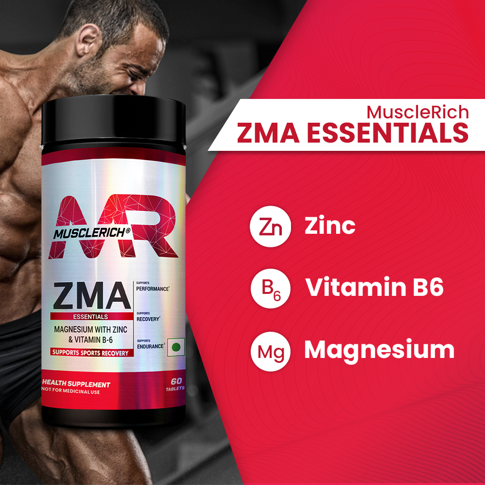 Muscle Rich ZMA (Magnesium with Zinc & Vitamin B-6) 60 Tablets – Muscle ...