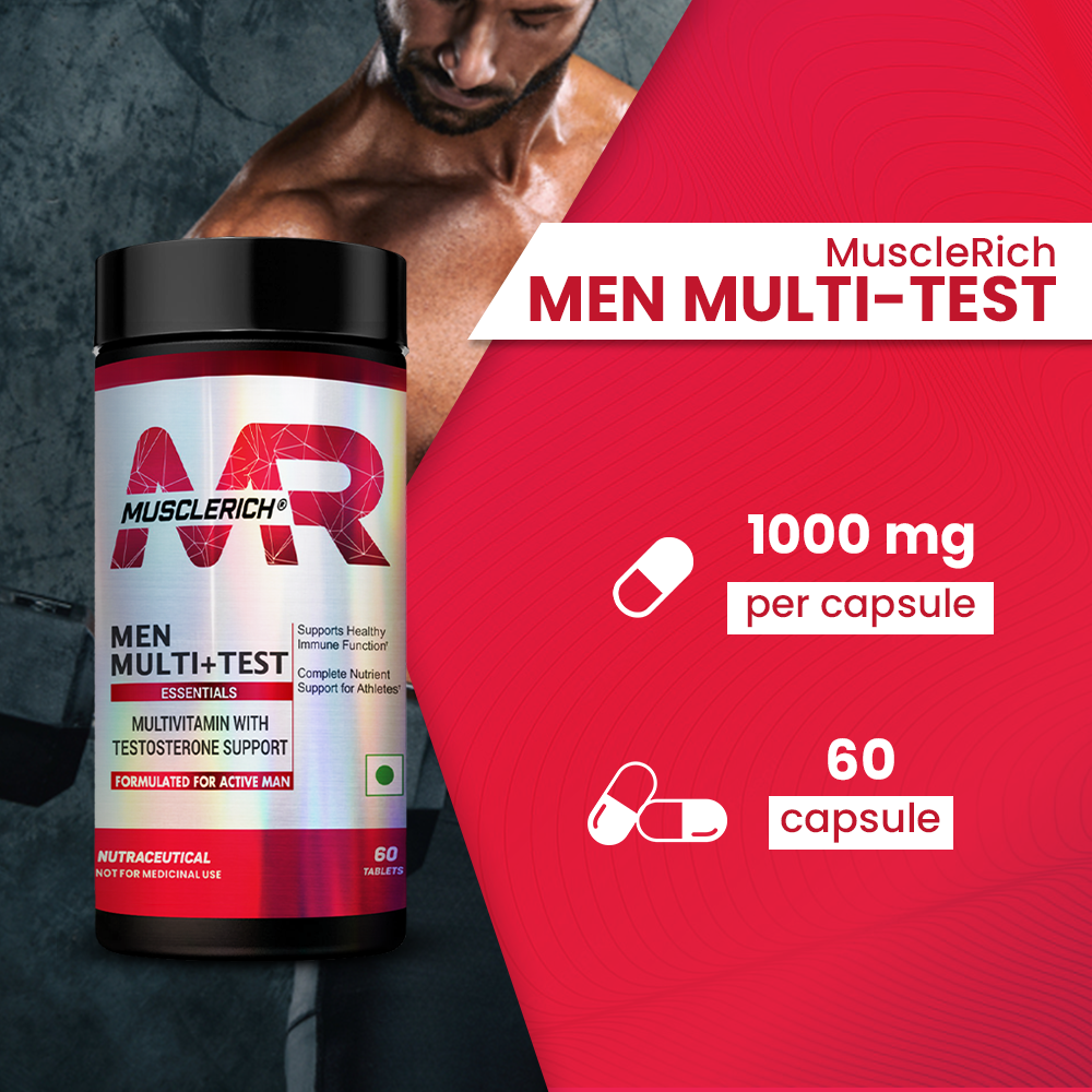 MuscleRich Men Multi+Test (Multivitamin with Testosterone Support) 60 ...