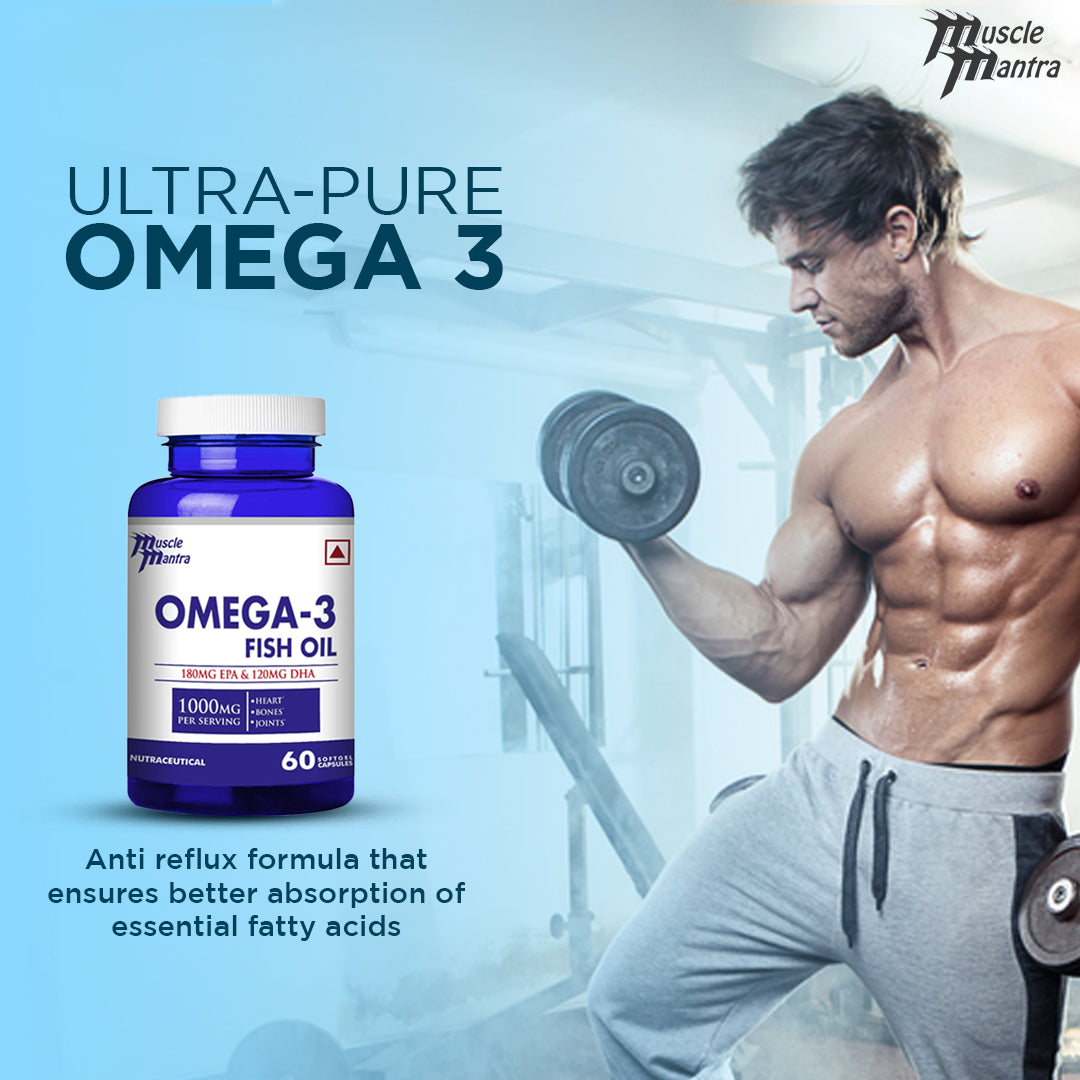 Muscle Mantra | Omega 3 capsules | Fatty Acid Supplements
