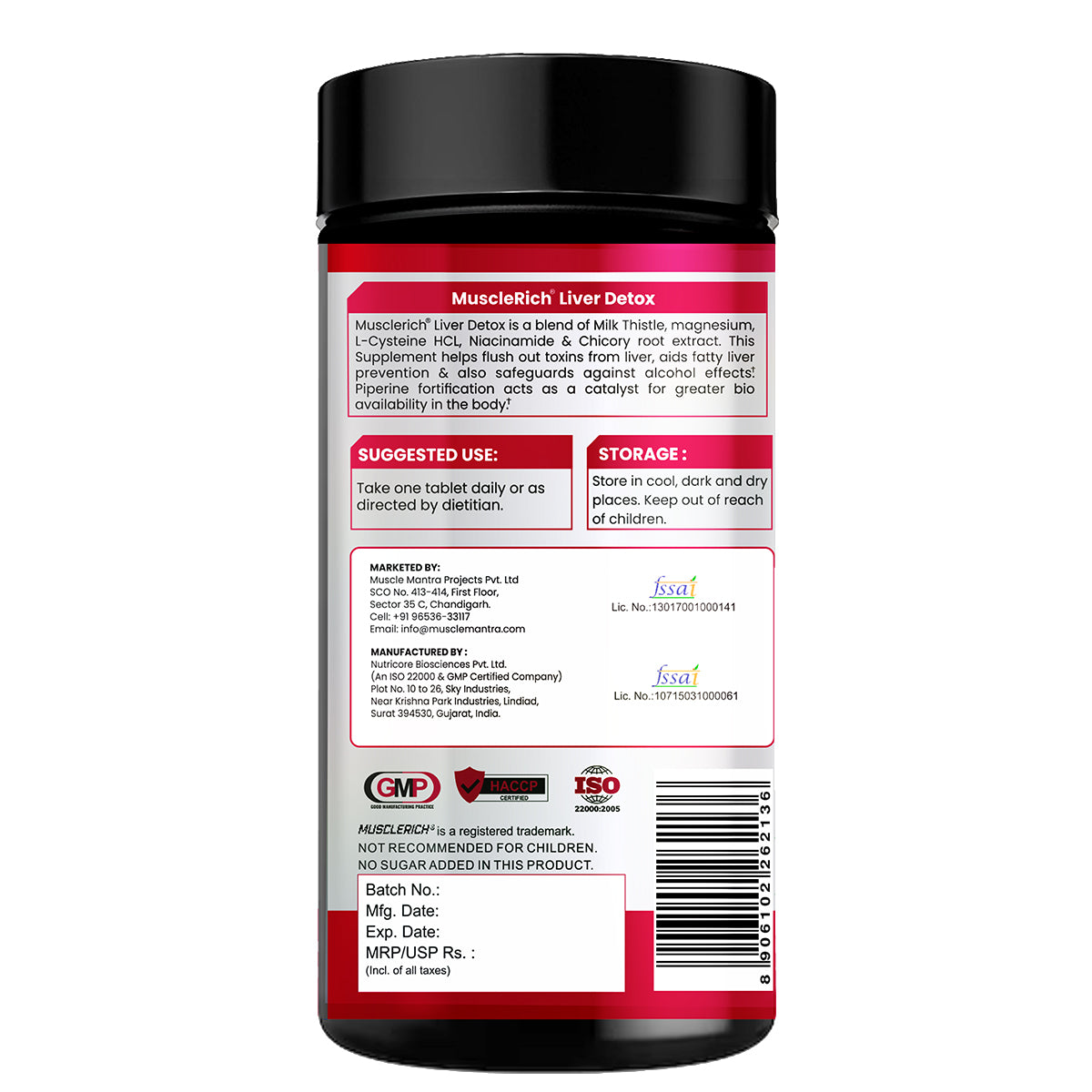 MuscleRich Liver Detox Supports Liver Function 60 Tablets – Muscle Mantra
