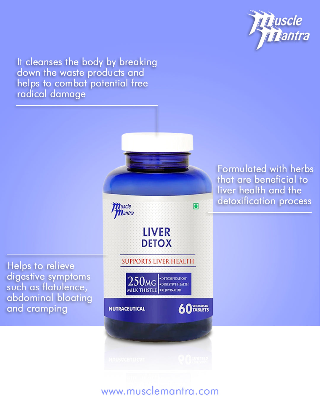 Muscle Mantra | Liver Detox Tablet | Better Digestion & Detoxification