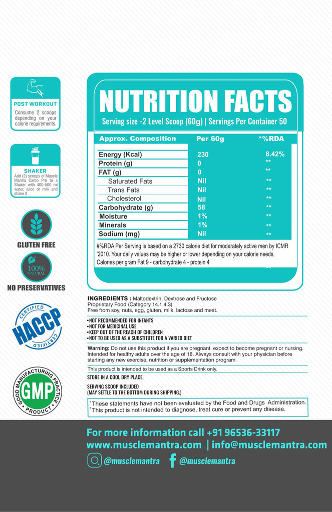 Muscle mantra | Carbo Pro 3Kg | Muscle gain | Carb Supplement – Muscle ...