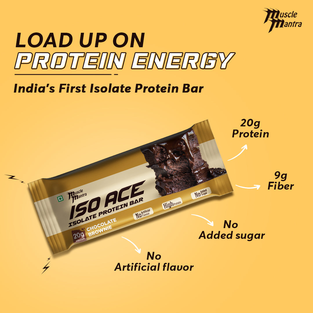 Muscle Mantra ISO ACE Isolate Protein Bar (3 Box of 6 bars each)