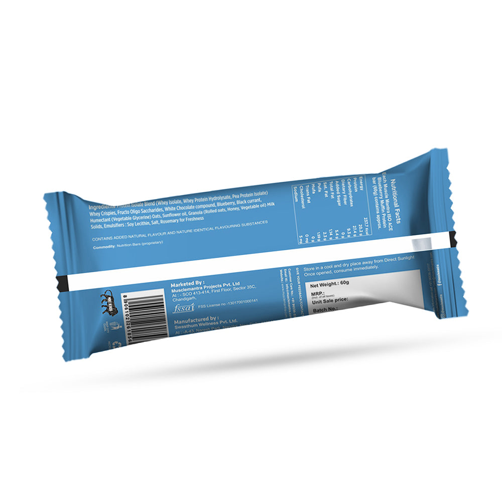 Muscle Mantra ISO ACE Isolate Protein Bar (3 Box of 6 bars each)