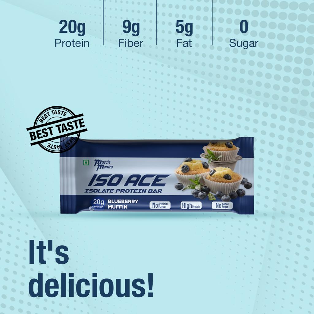 Muscle Mantra ISO ACE Isolate Protein Bar (3 Box of 6 bars each)